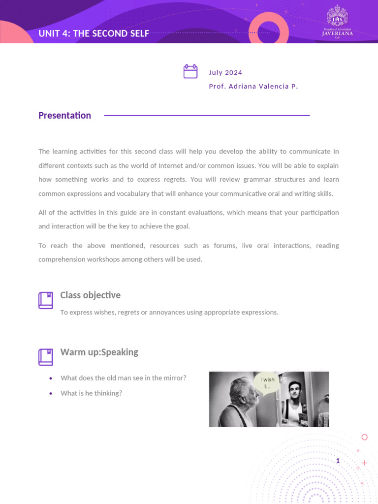 Class 2 The Second Self | PDF