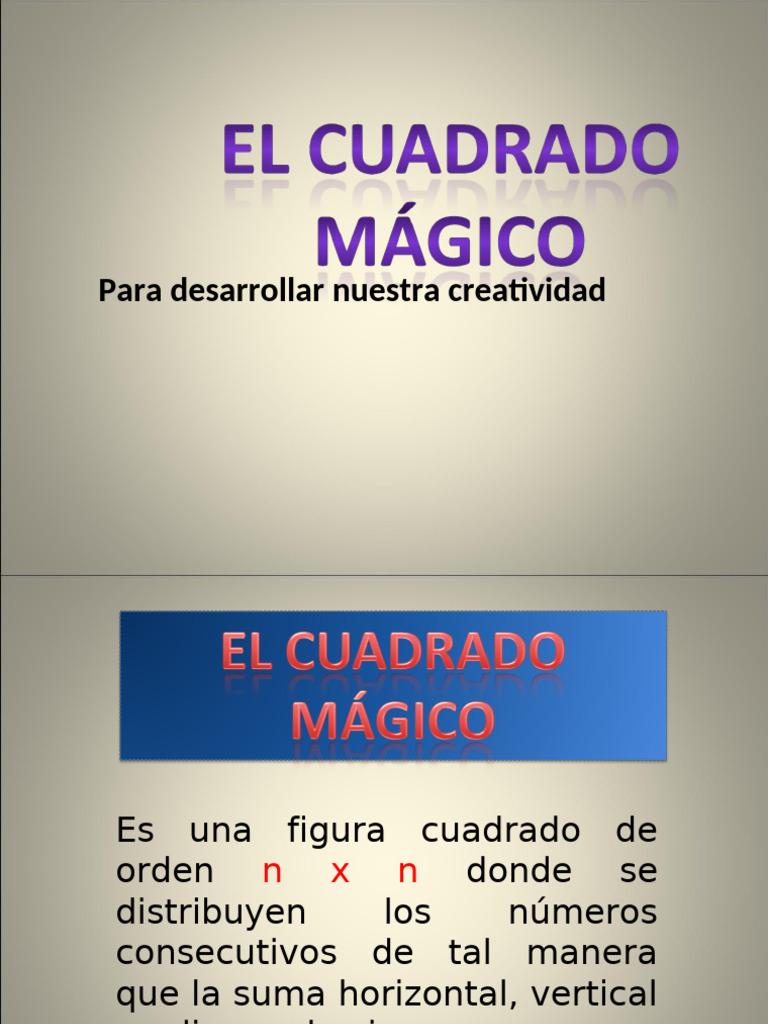 El Cuadrado Mágico | PDF
