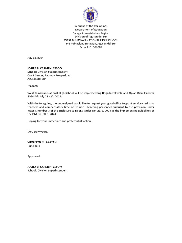 Request For Service Credit | PDF