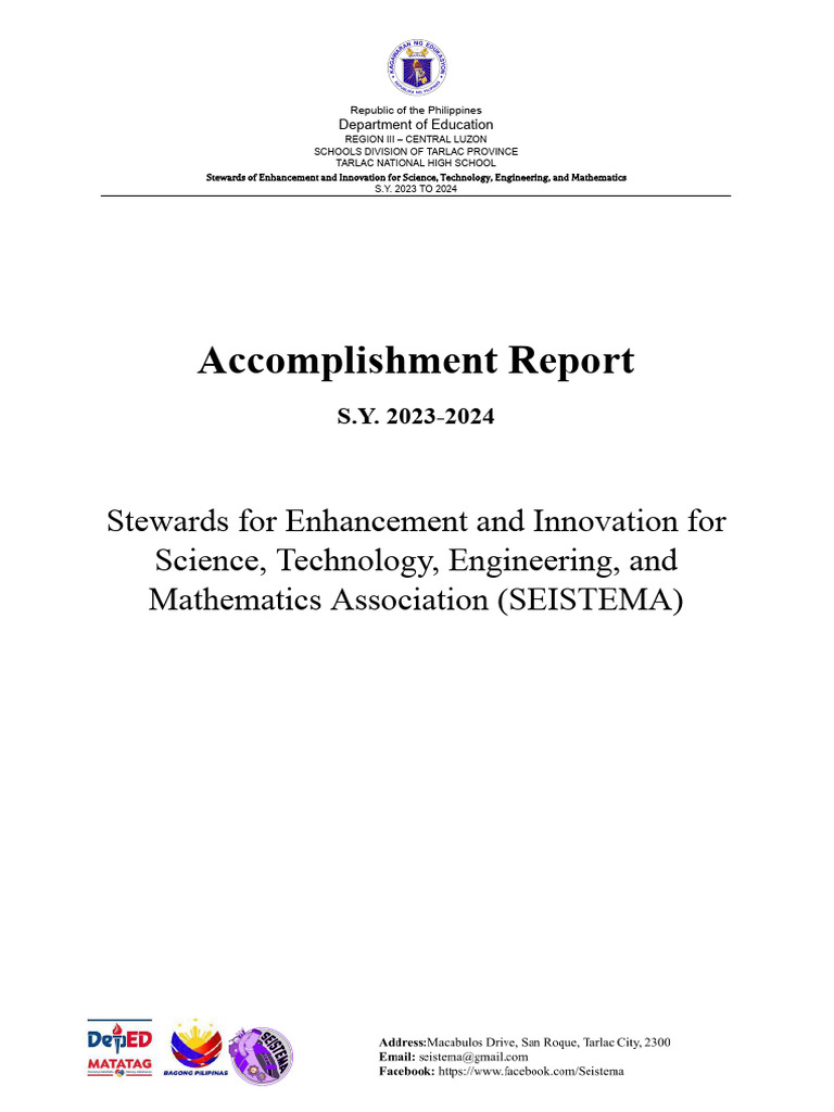 Accomplishment Report (Gift Giving 2023-2024) | PDF
