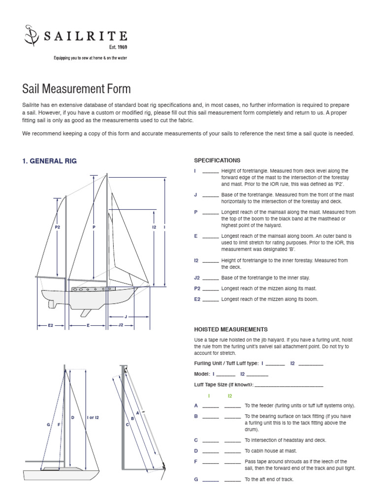 Sail Measurement Guide | PDF