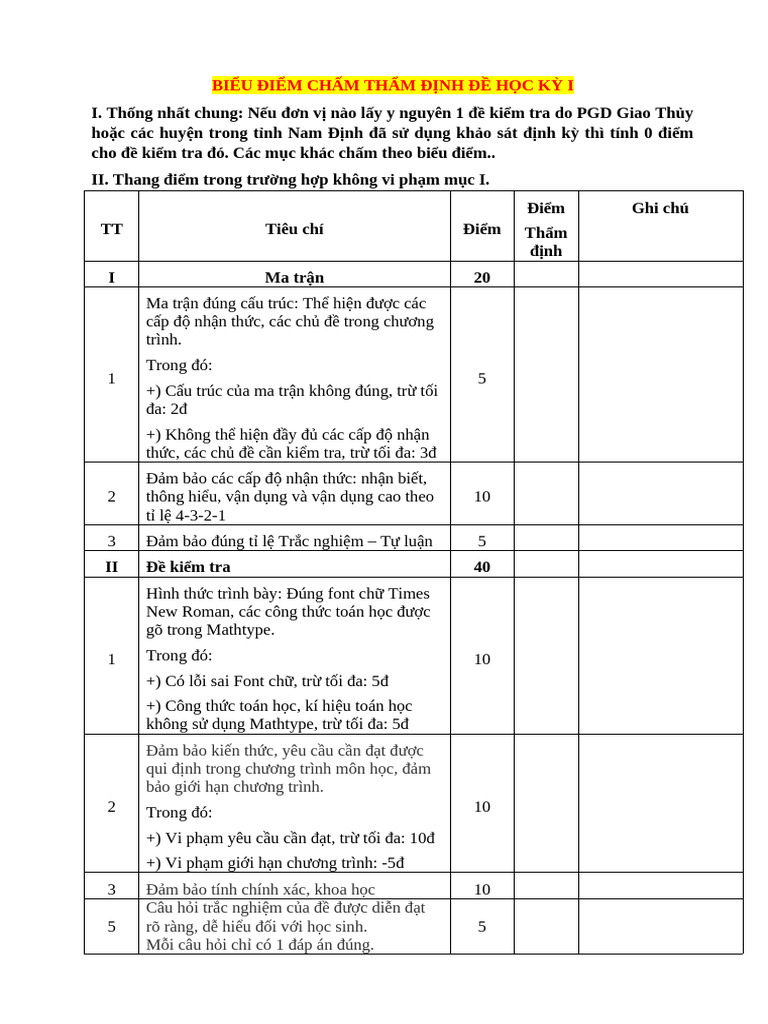 0. Biên bản - Toán 6789 - HKI | PDF