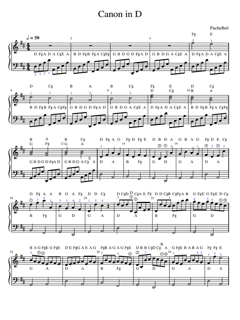 Canon in D-Score - and - Parts | PDF