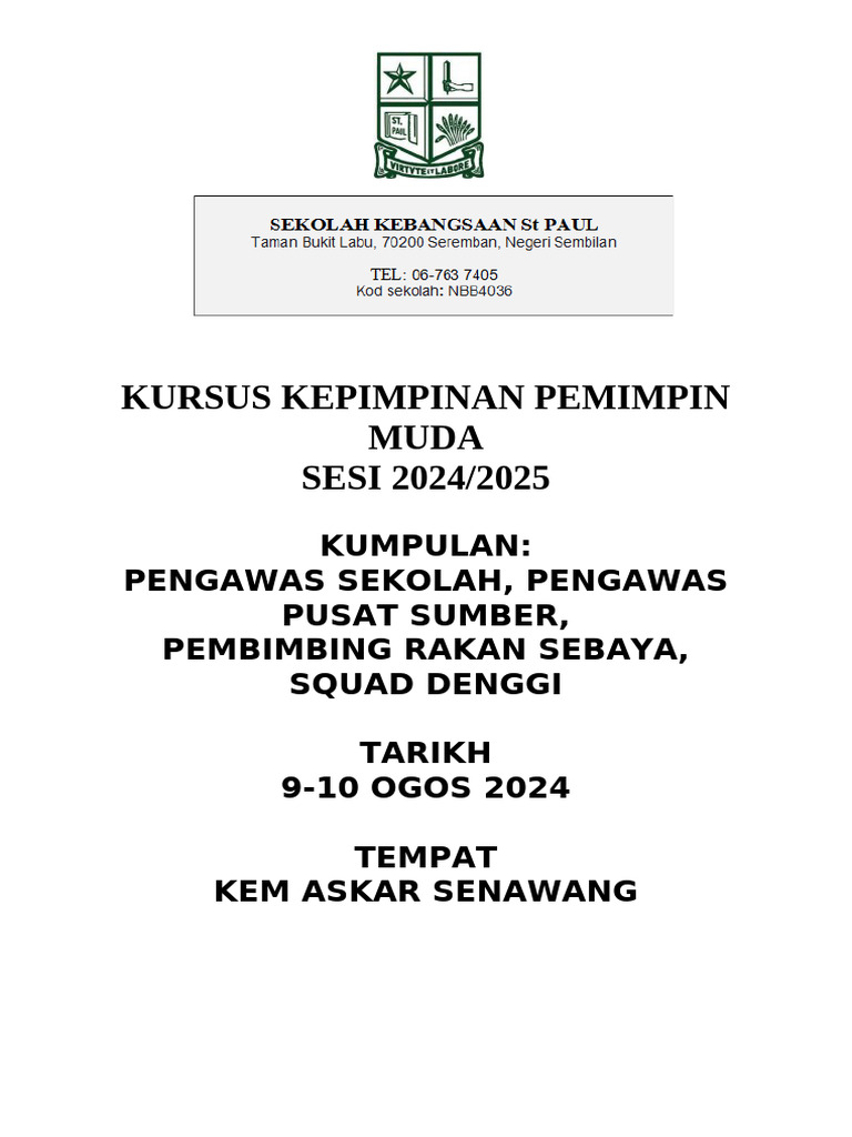Kursus Kepimpinan Pemimpin Muda | PDF