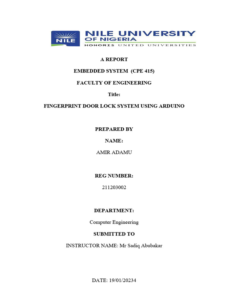 Embedded System Project 2 | PDF