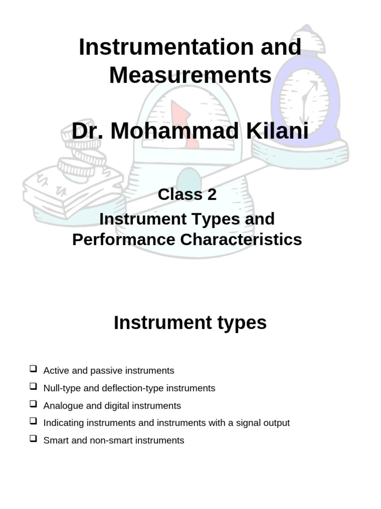 Class 2 - Instrument Types | PDF