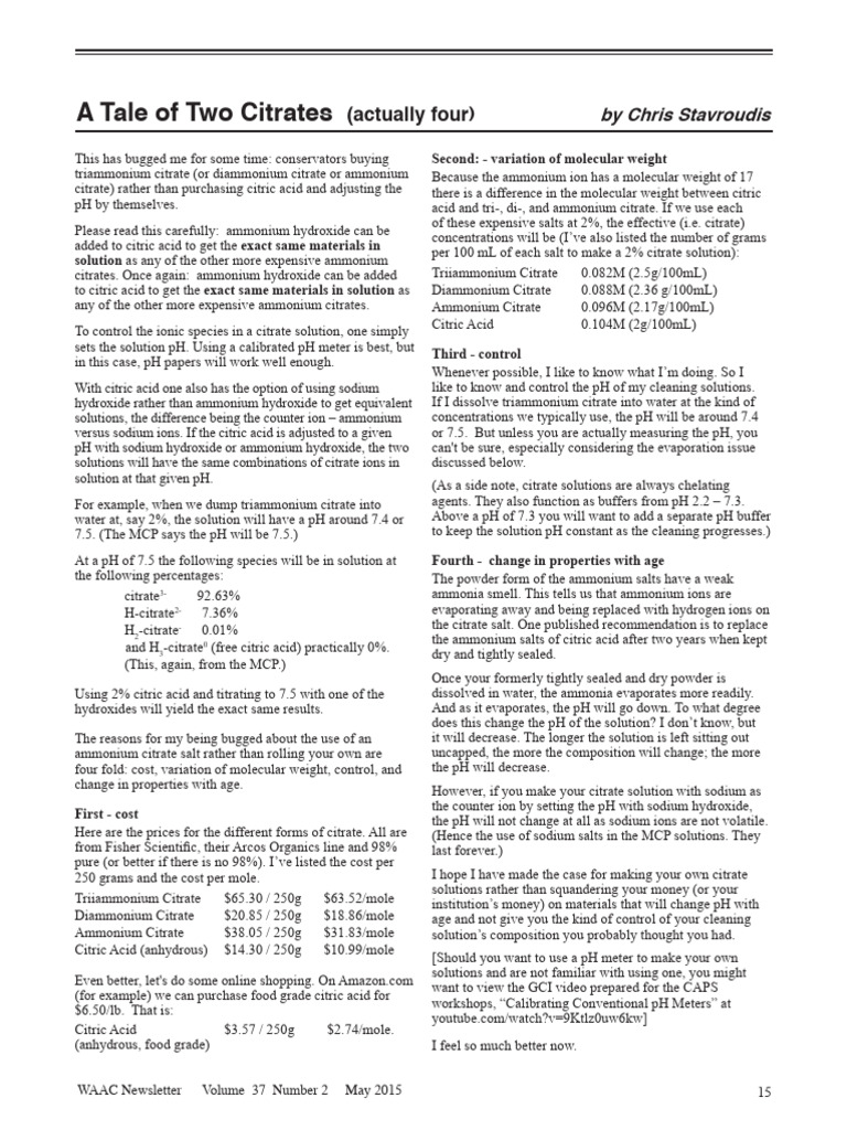 wn37-204 - Two - Citrates | PDF