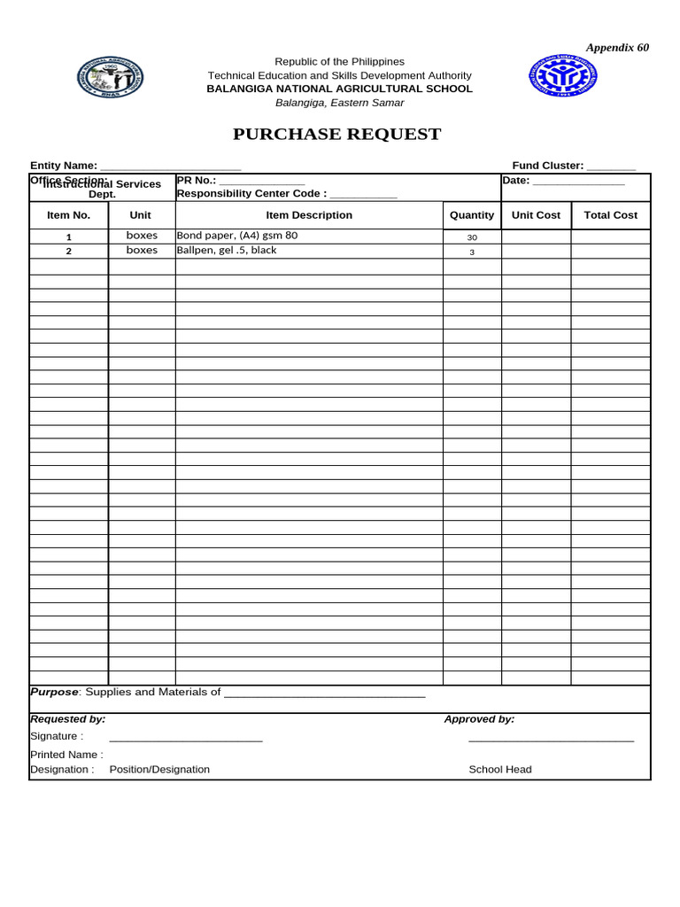 1.8 Purchse Request | PDF