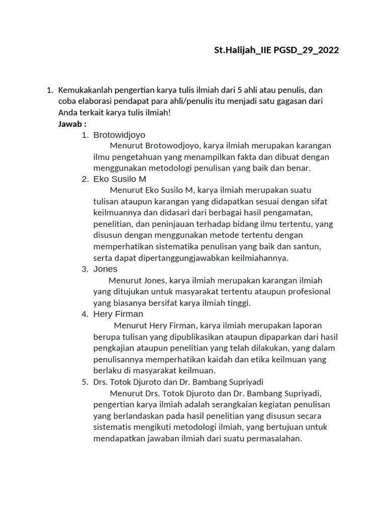 ST - Halijah Iie PGSD 29 2022 | PDF