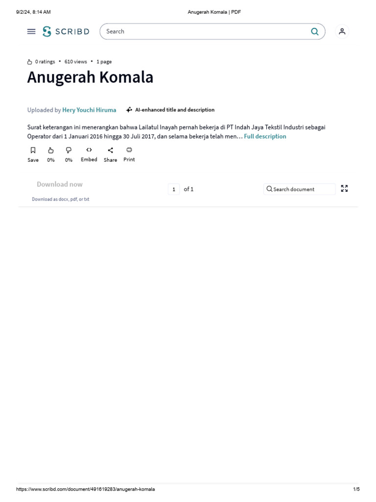 Anugerah Komala - PDF | PDF