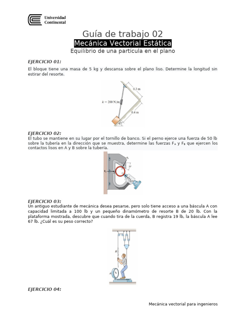 Ejercicio Equi. Part. en El Plano | PDF
