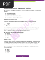Chemistry G11 Unit 2 - Practice Questions | PDF