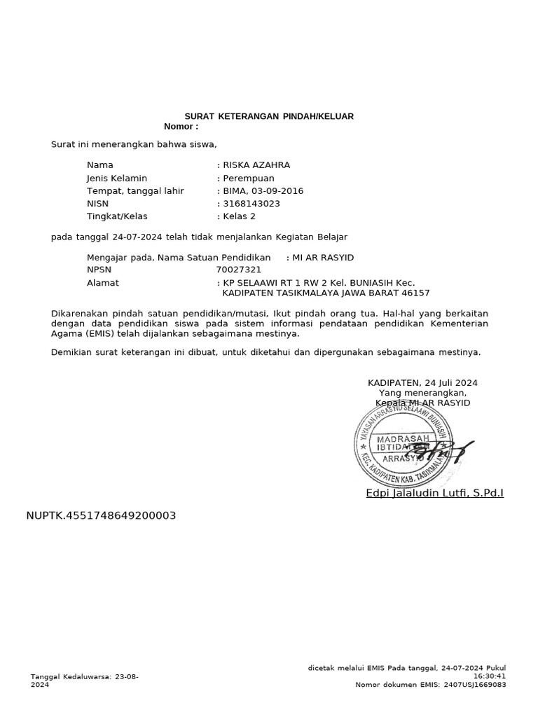 SISWA-Riska Azahra | PDF