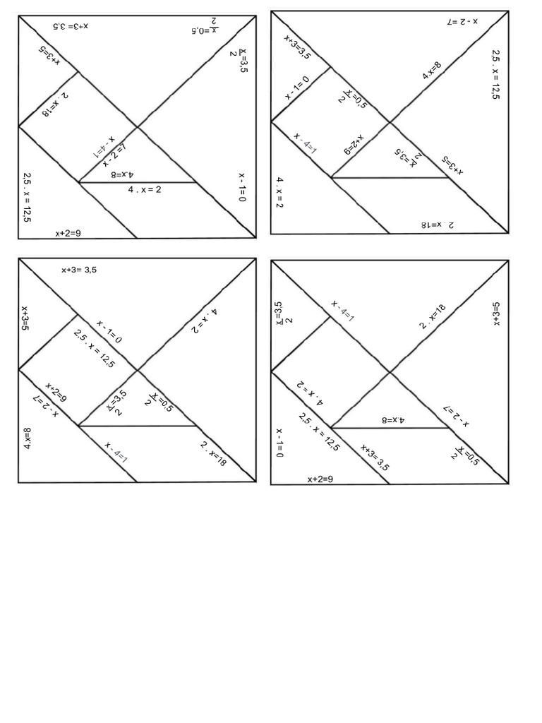 Tangram Ecuaciones | PDF