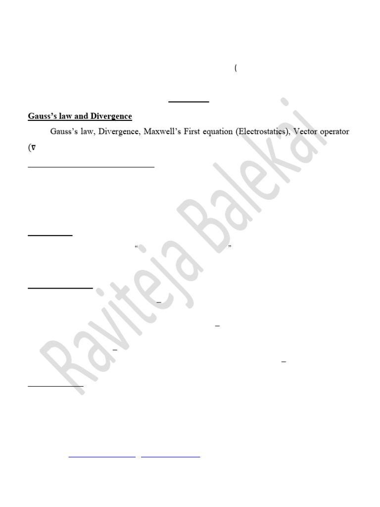 MODULE 2-Engineering Electromagnetics (18EC55) | PDF