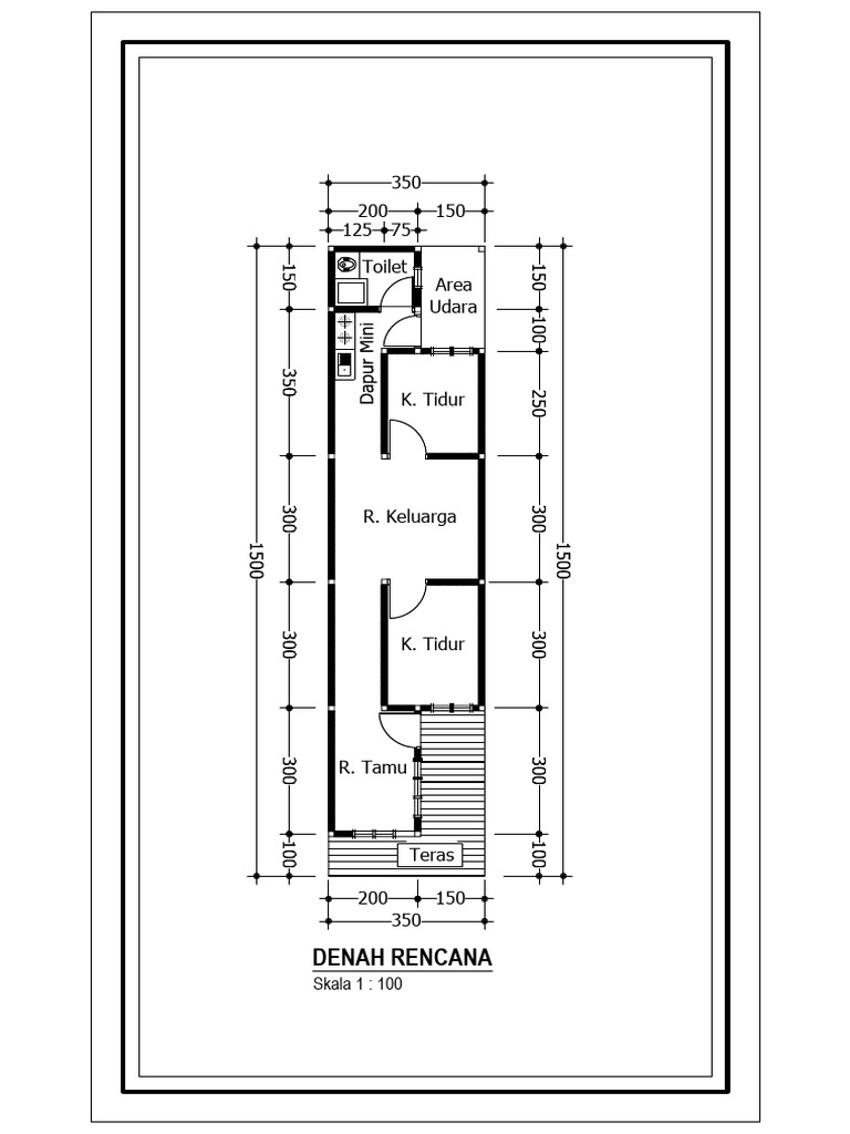 Denah Rumah 3,5 X 15 M | PDF