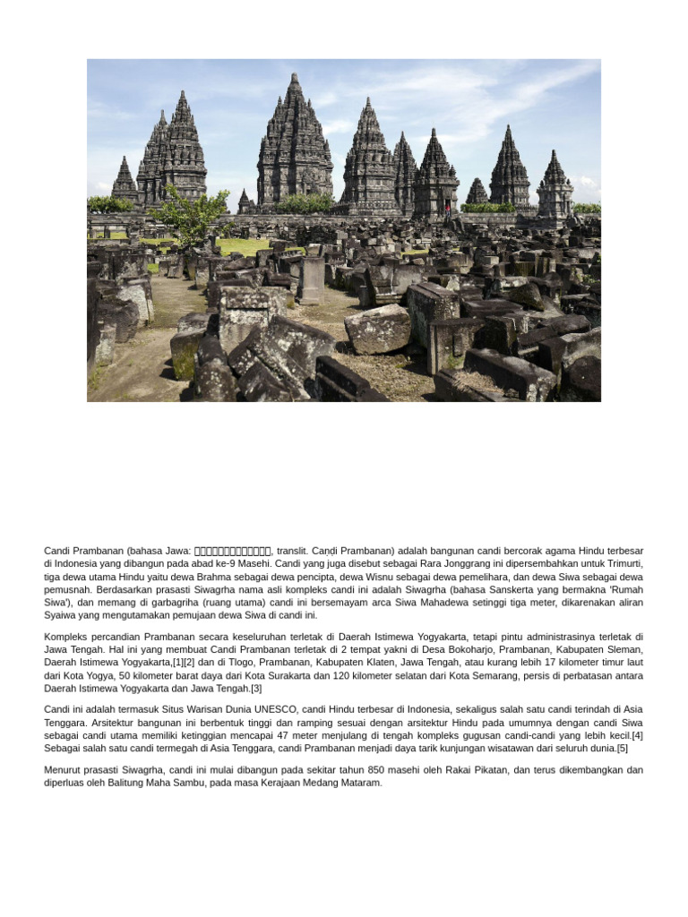 Candi Prambanan | PDF