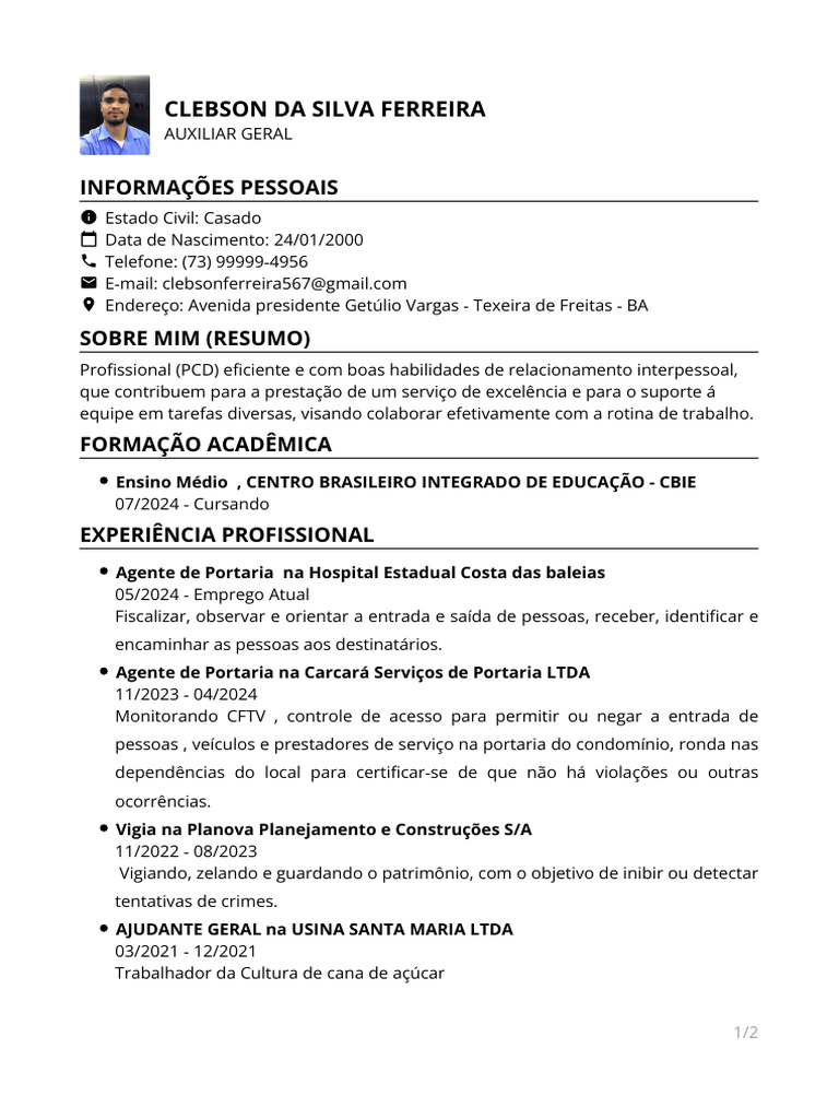 Currículo PCD | PDF