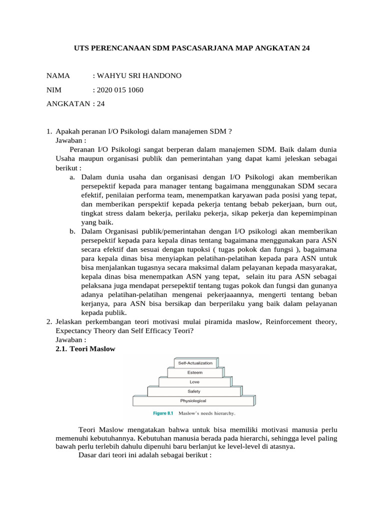 Uts Perencanaan SDM Pascasarjana Map Angkatan 24 | PDF