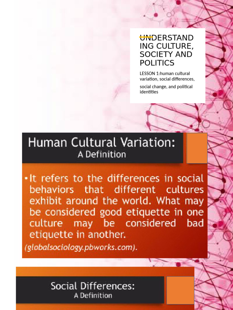 Cultural Variations and Social Change | PDF | Society | Identity ...