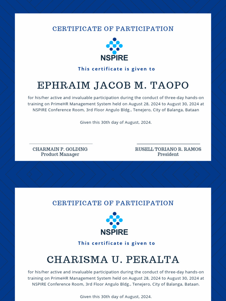 Training Certificate For LRA | PDF