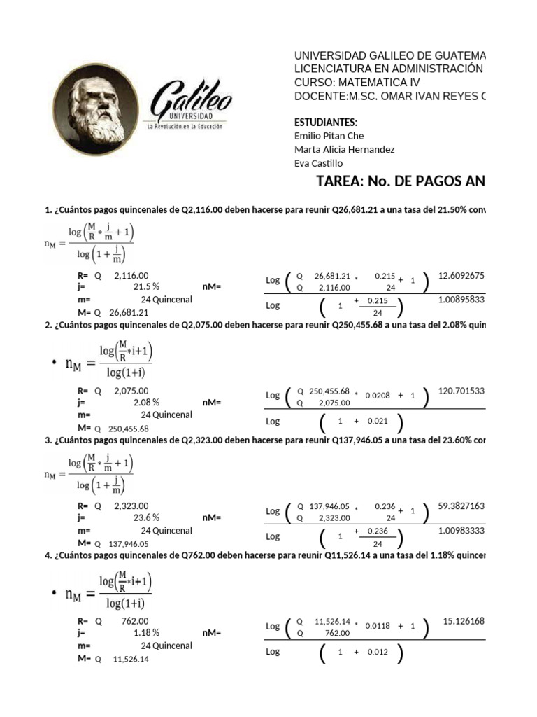 TIEMPO, Monto y Capital Examen | PDF