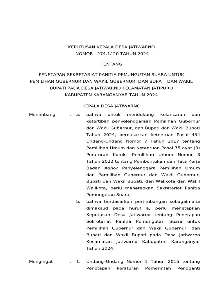 SK Sekretariat PPS | PDF