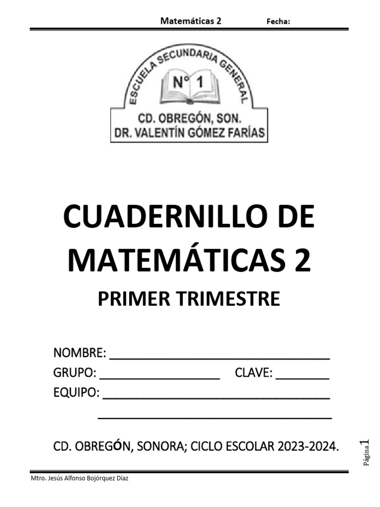 Cuadernillo Segundo Grado Reforma 2022 | PDF