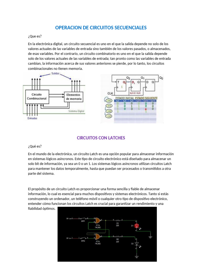 Operacion de Circuitos Secuenciales | PDF