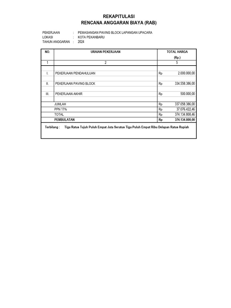 RAB Paving Block | PDF
