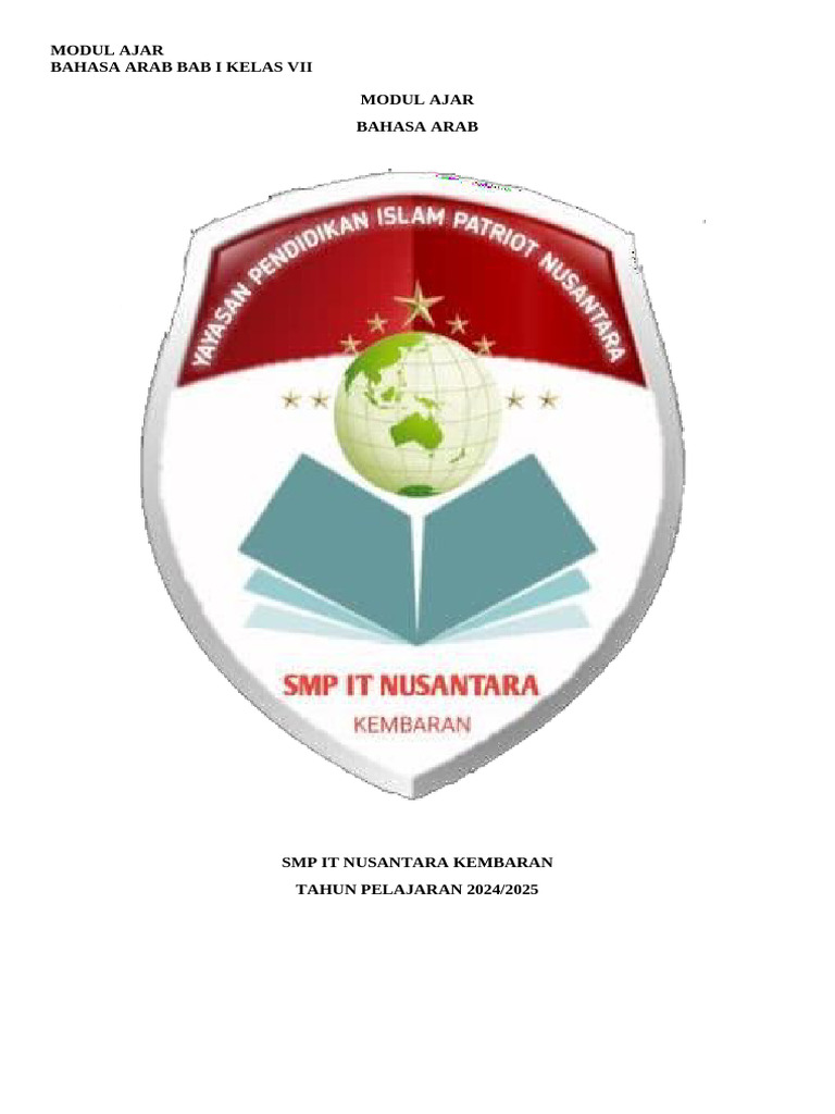 Modul Ajar B. Arab 7 - Bab 2 | PDF