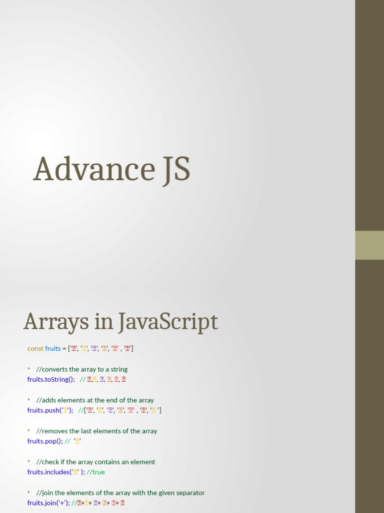 Advance JS | PDF