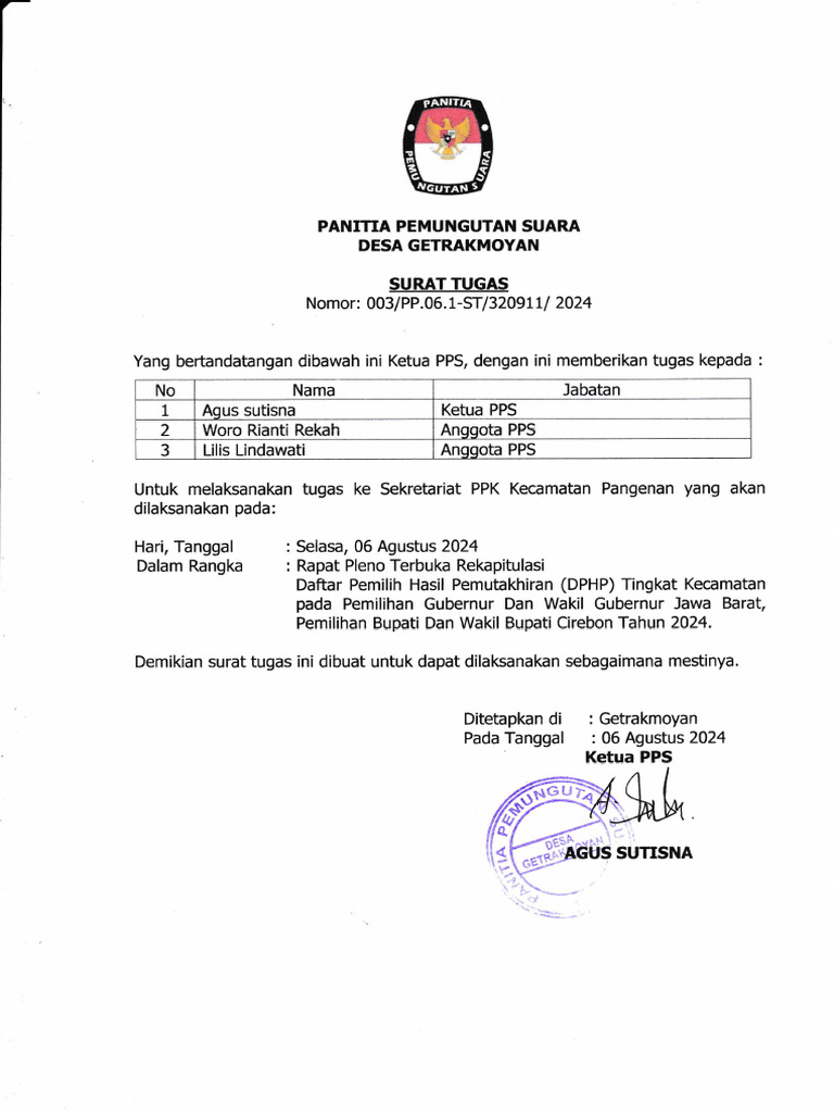 Surat Tugas PPS - 20240902 - 0001 | PDF