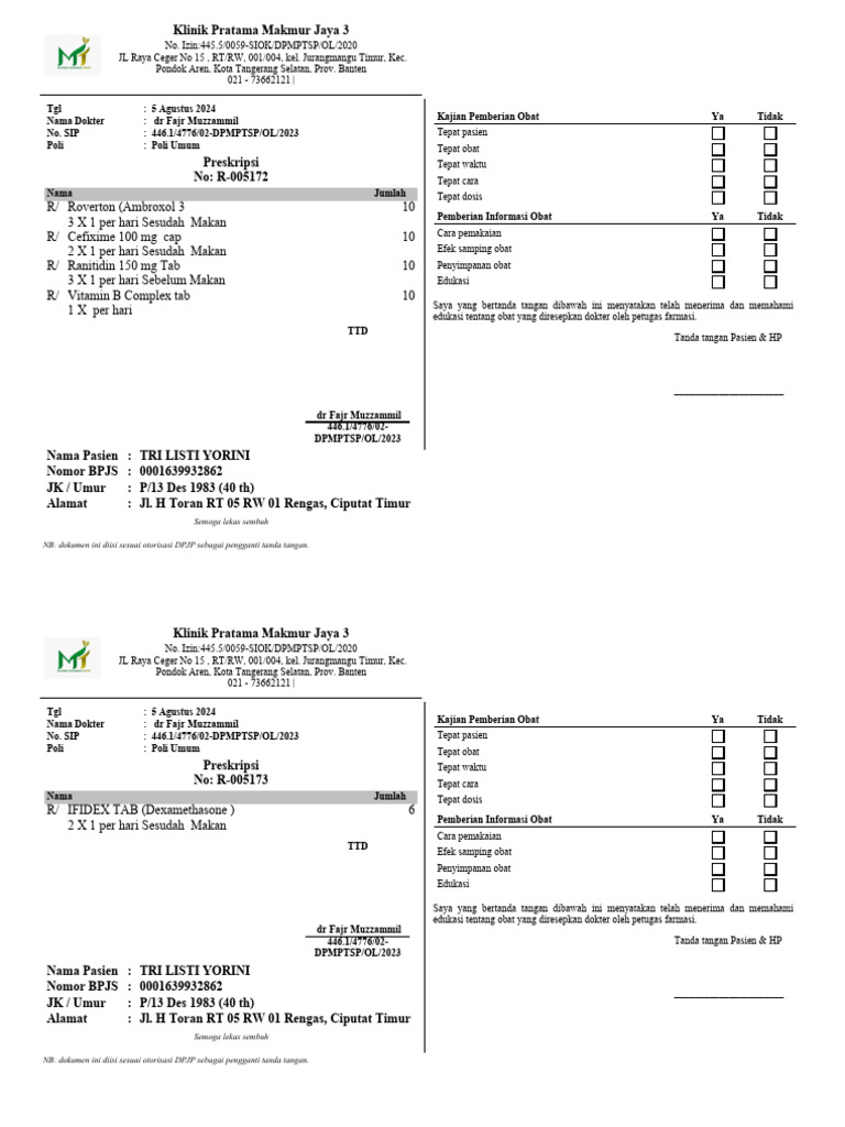 Cetak - Surat - TRI LISTI YORINI - 2408070849 | PDF