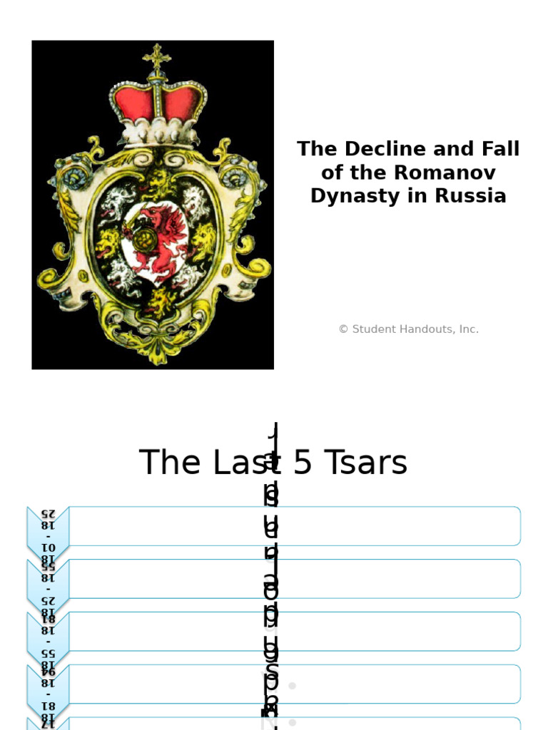 10.11 Decline and Fall of The Romanov Dynasty Russian Revolution | PDF