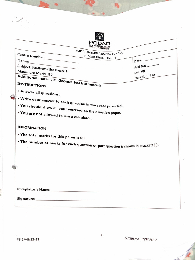 Math Paper1 Pt2 | PDF
