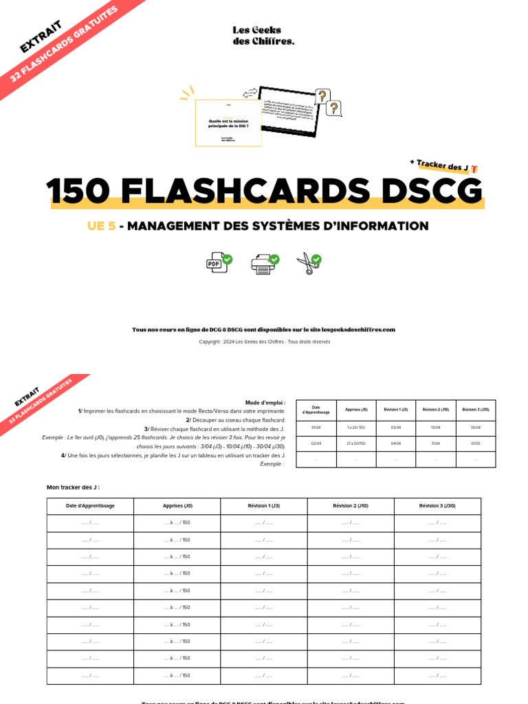 32 Flashcards DSCG UE5 MSI Gratuites | PDF