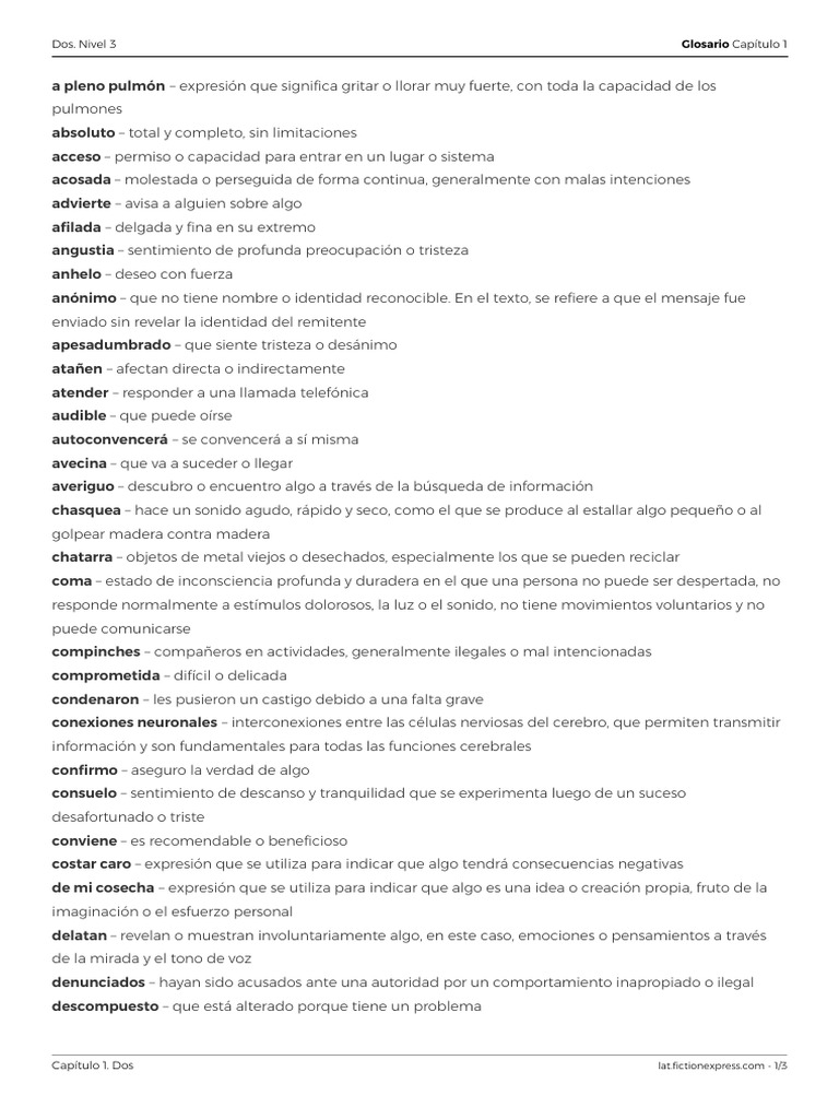 Glosario Dos Capitulo 1 | PDF
