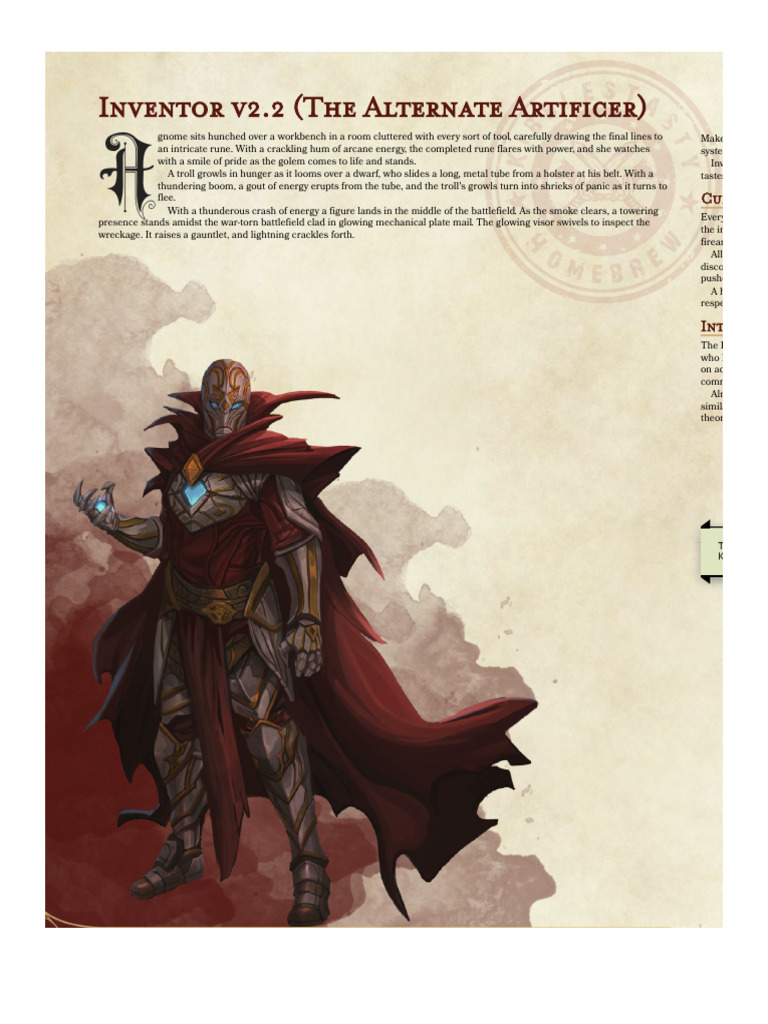 5e - Artificer (KibblesTasty) - GM Binder | PDF