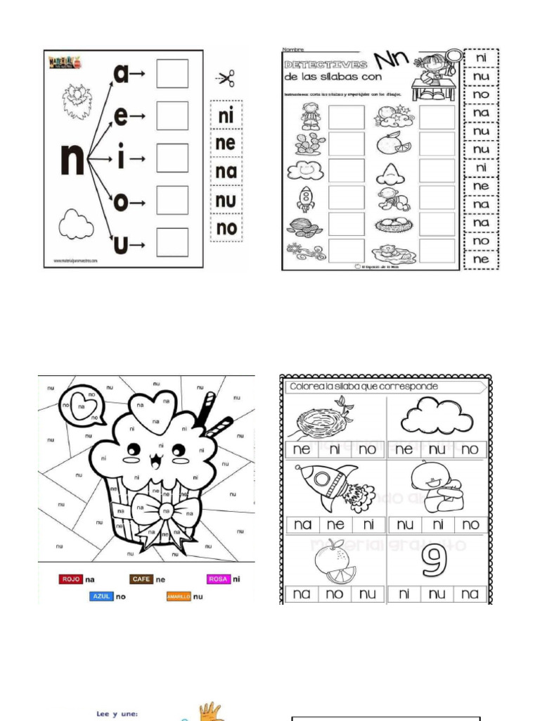 Guia Cuaderno Letra N | PDF