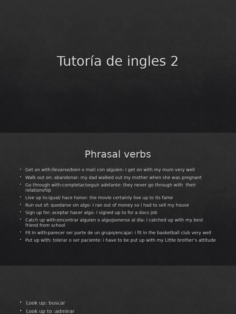 Tutoria de Ingles 2 | PDF