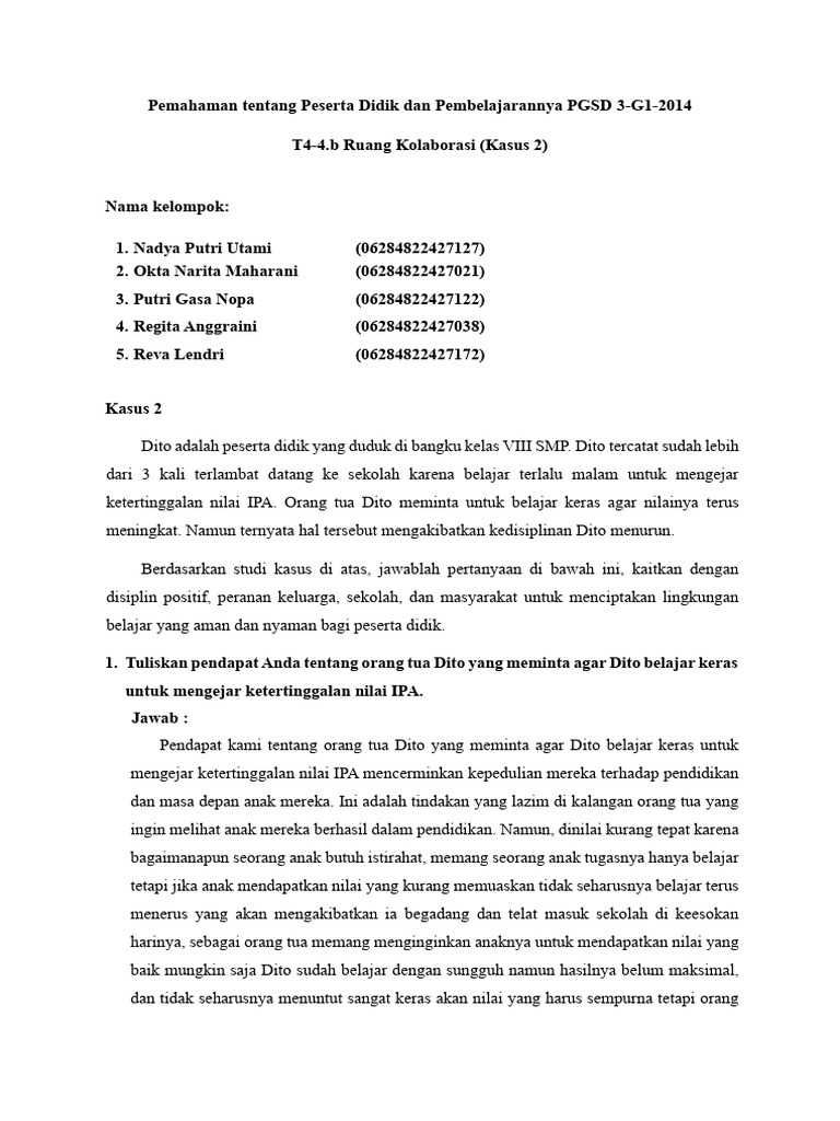 T4-4.b Ruang Kolaborasi (Kasus 2) PPDP | PDF