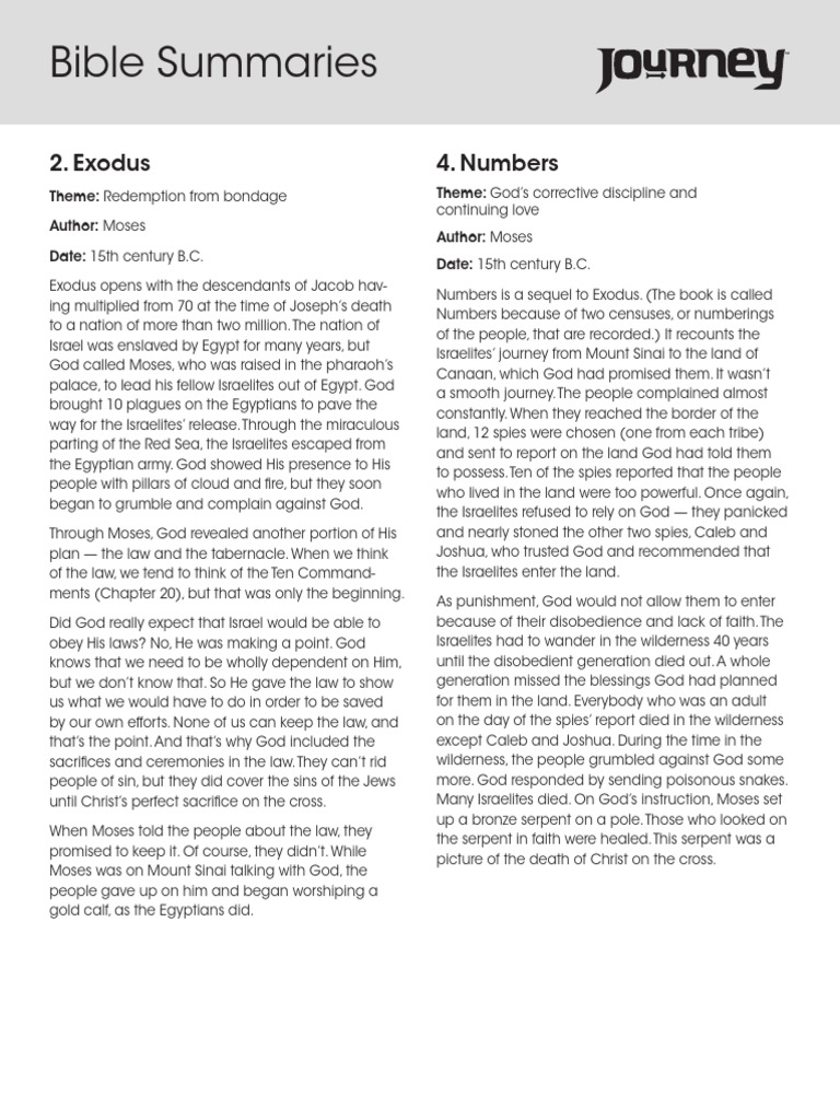 Bible-Summaries-KJV-2015-2016 OT | PDF