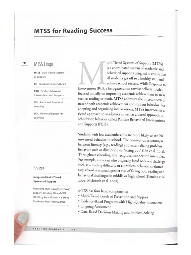 MTSS For Reading Success | PDF