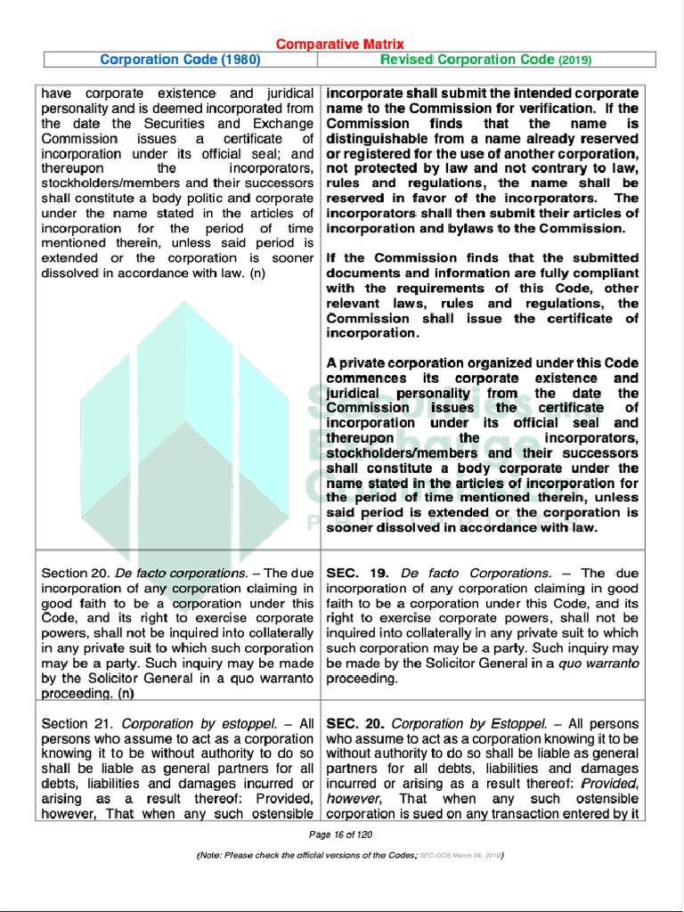 Comparative Matrix pg16-20 | PDF