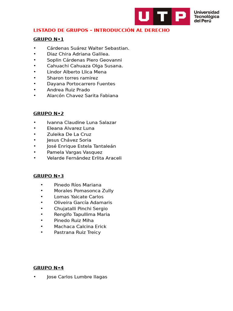 Grupos-Introducción Al Derecho | PDF