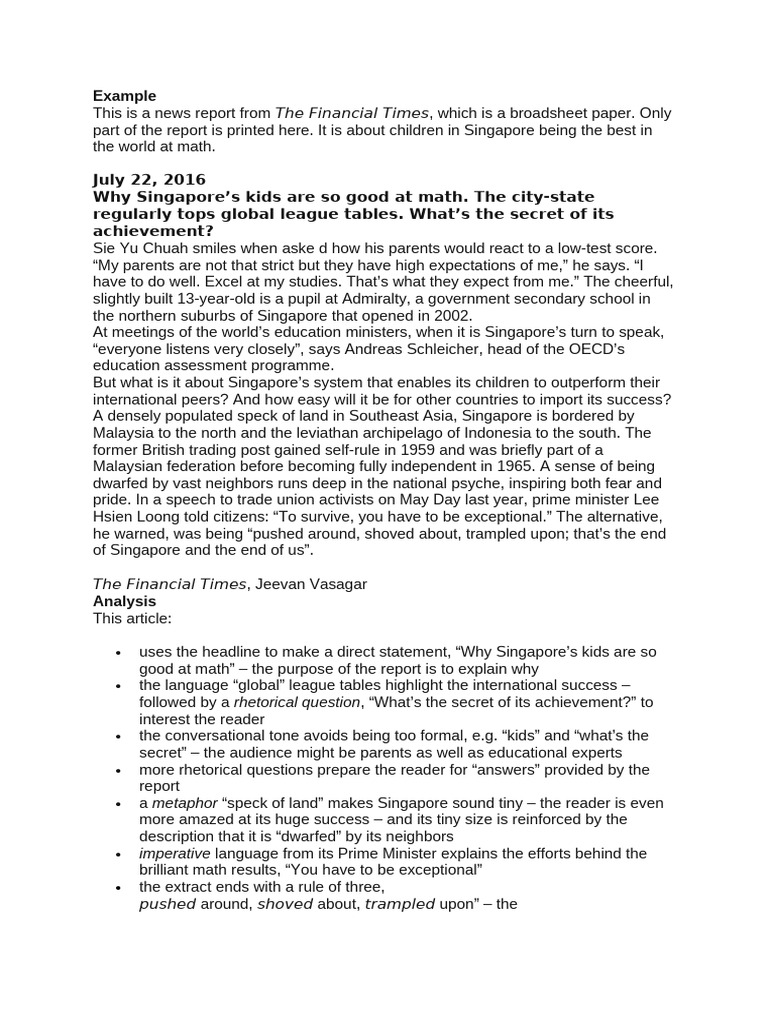 News Report Sample | PDF