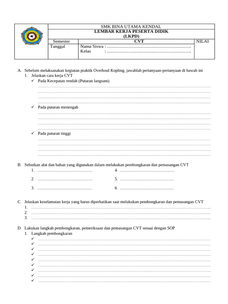 LKPD CVT | PDF
