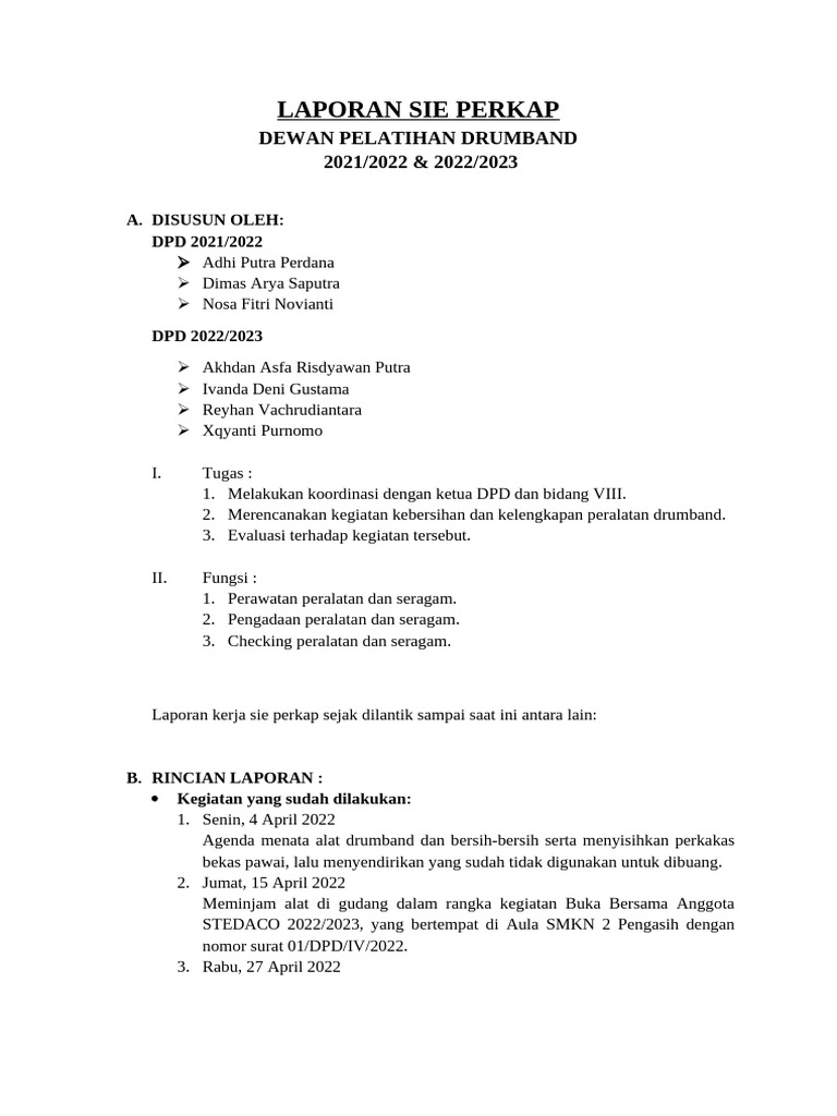 Laporan Sie Perkap 21 22 New Banget | PDF