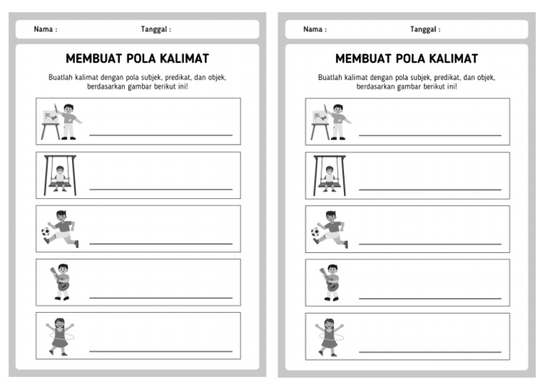 LKPD Membuat Kalimat Spo | PDF